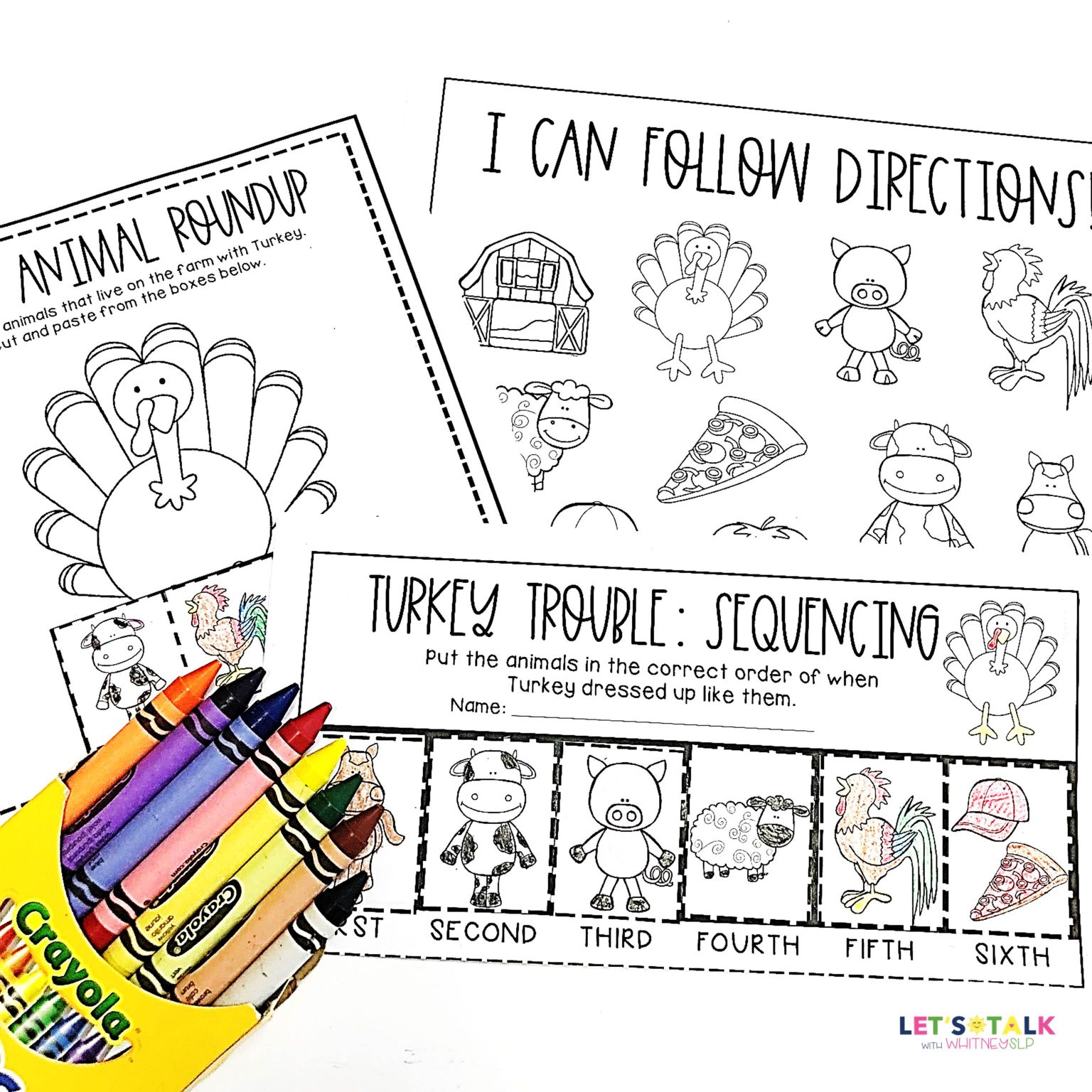 Thanksgiving Activities For Speech Therapy Let s Talk With Whitneyslp